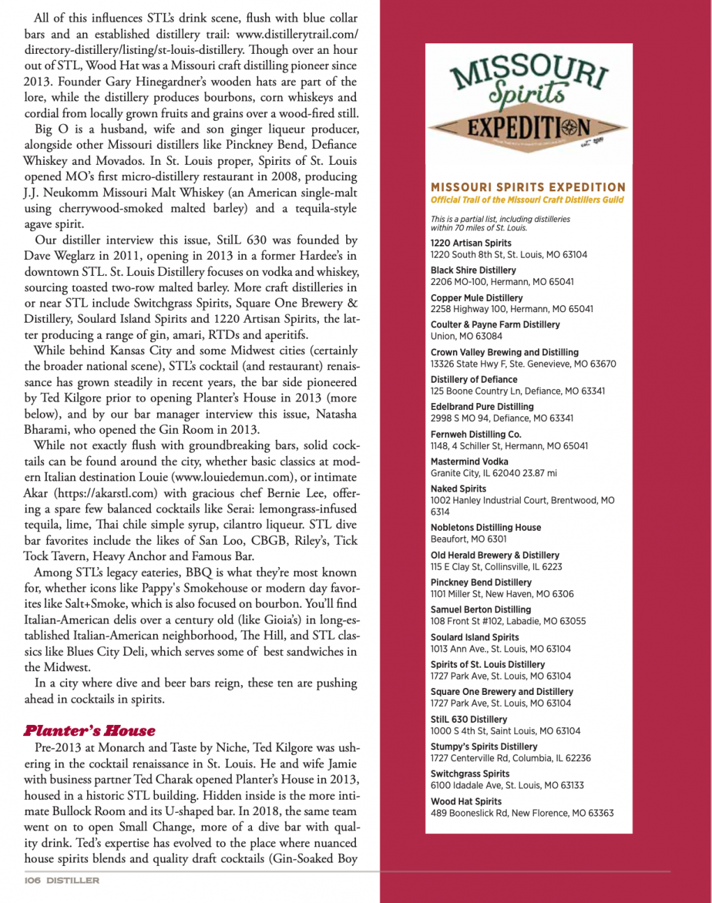 Distiller Magazine: Top 10 St. Louis Bars – The Perfect Spot
