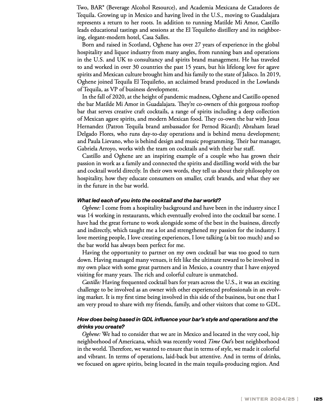 My Distiller Magazine Interview with Gina Castillo & Steffin Oghene of ...